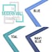 Colorful Modern Picture Frame UV Protective Acrylic Glass Ready to Hang ...