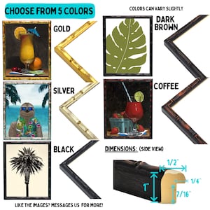 Exotic Thin Bamboo Picture Frame, Tropical Beach Tiki Custom Frames for ...