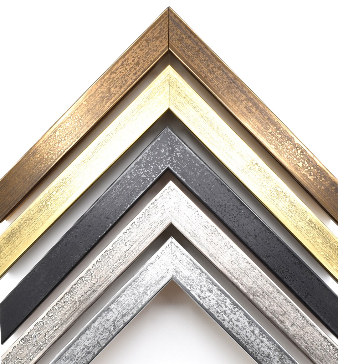 Weathered Metallic Picture Frame Modern Custom Frames for - Etsy
