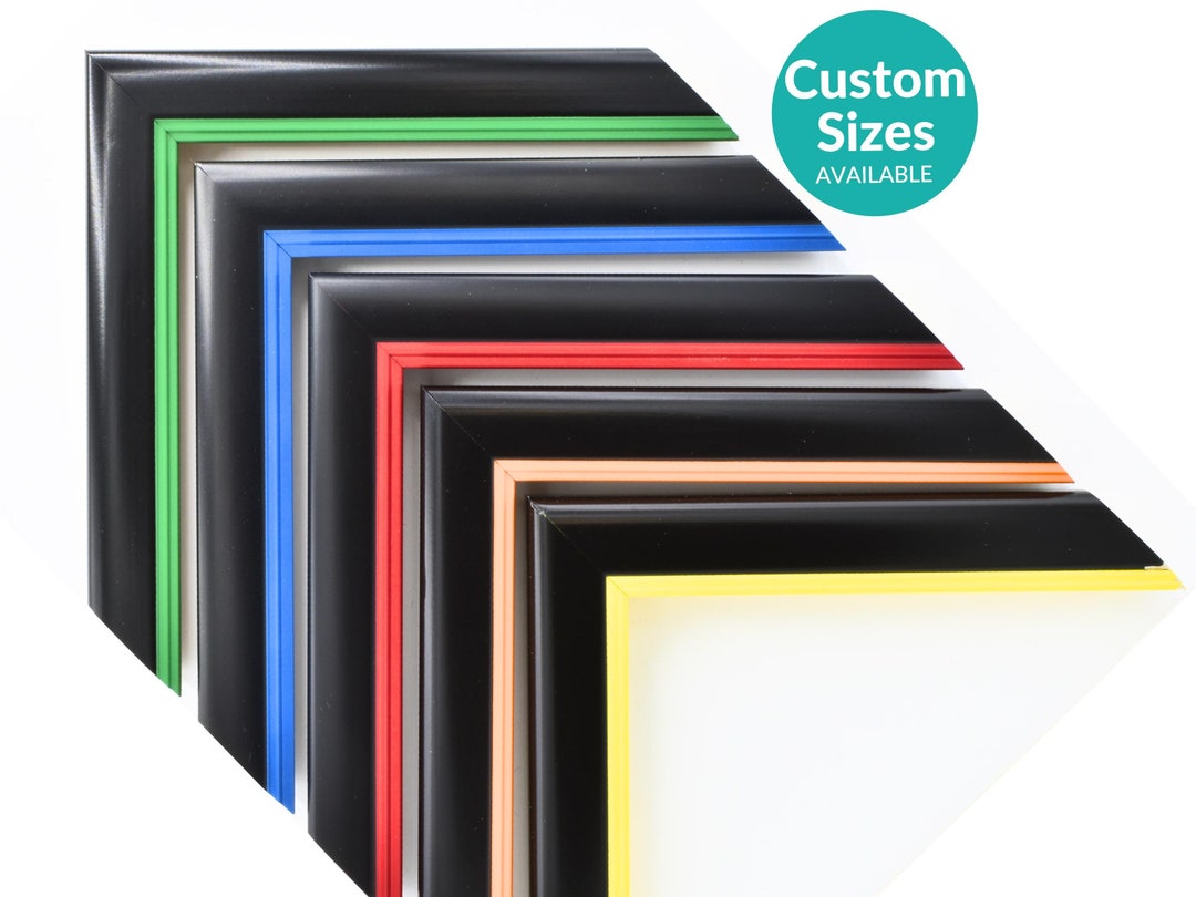 Colorful Modern Black Sports Team Picture Frame W/ UV Protective Cover ...