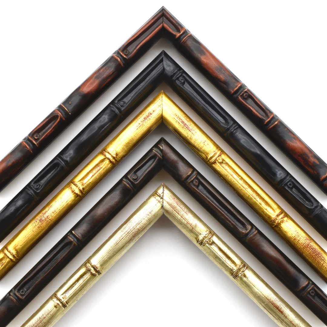 Exotic Thin Bamboo Picture Frame, Tropical Beach Tiki Custom Frames for ...