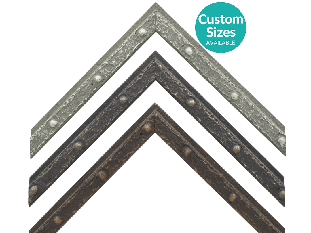 Industrial Rivets Gothic Picture Frame W/ 90% UV Cover | Steampunk Home ...