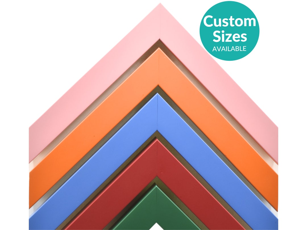 Colorful Modern Picture Frame UV Protective Acrylic Glass Ready to Hang ...