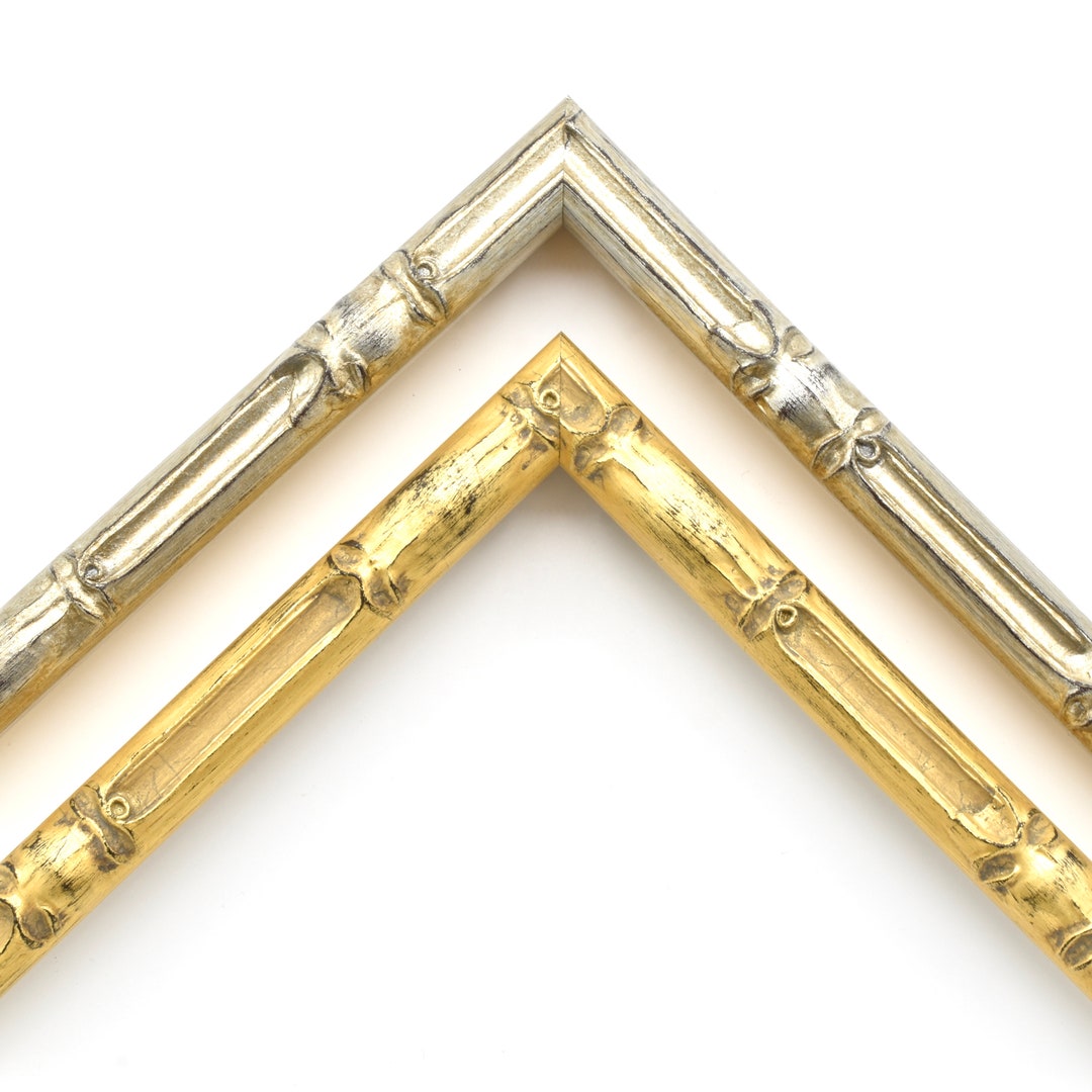 Golden Age Bamboo Frame – Vintage Art Deco Picture Frame With Gilded ...