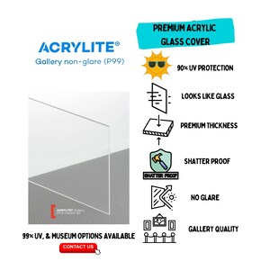 Non-glare Reflection Control Acrylic Glass Framing Grade Acrylic W/ 90% ...