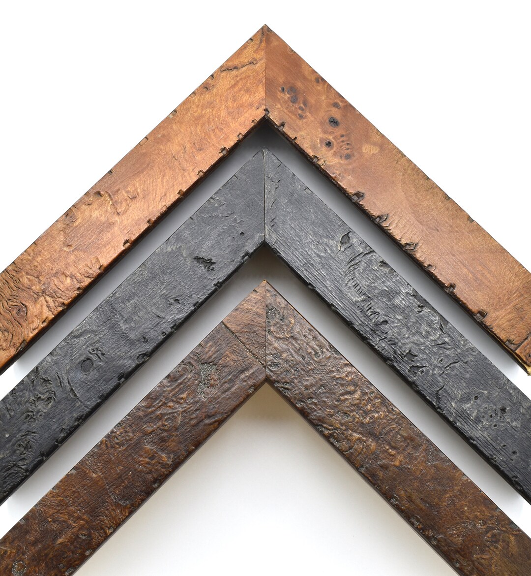 Rustic Burl Wood Picture Frame, Burled Wood Custom Frames for Wall Art ...