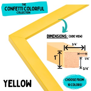 Colorful Modern Picture Frame UV Protective Acrylic Glass Ready to Hang ...