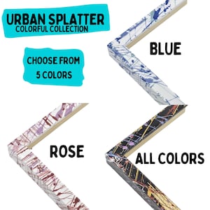 Colorful Urban Paint Splatter Picture Frame Ready to Hang 90% UV ...
