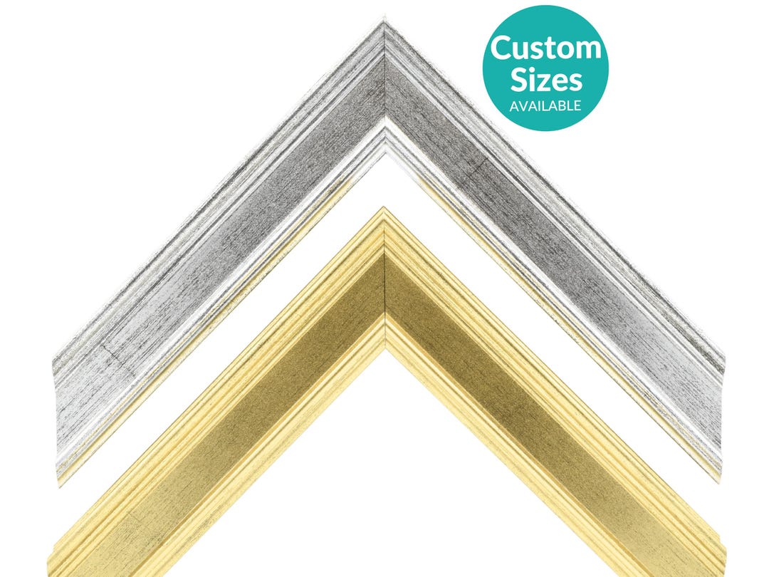 Mid-century Modern Metallic Frame – Vintage Silver and Gold Frames for ...