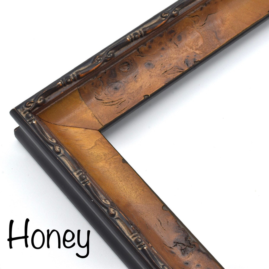 Traditional Scooped Burl Wood Picture Frame Rustic Custom - Etsy