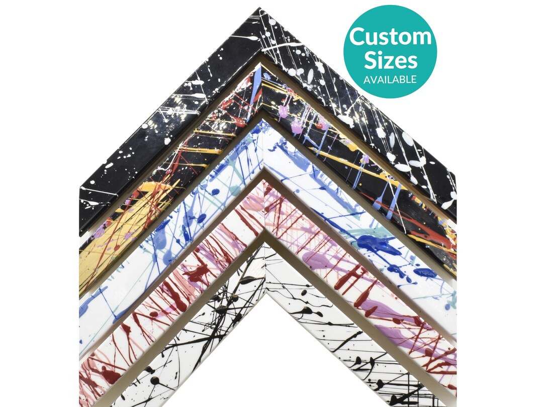 Colorful Urban Paint Splatter Picture Frame Ready to Hang 90% UV ...