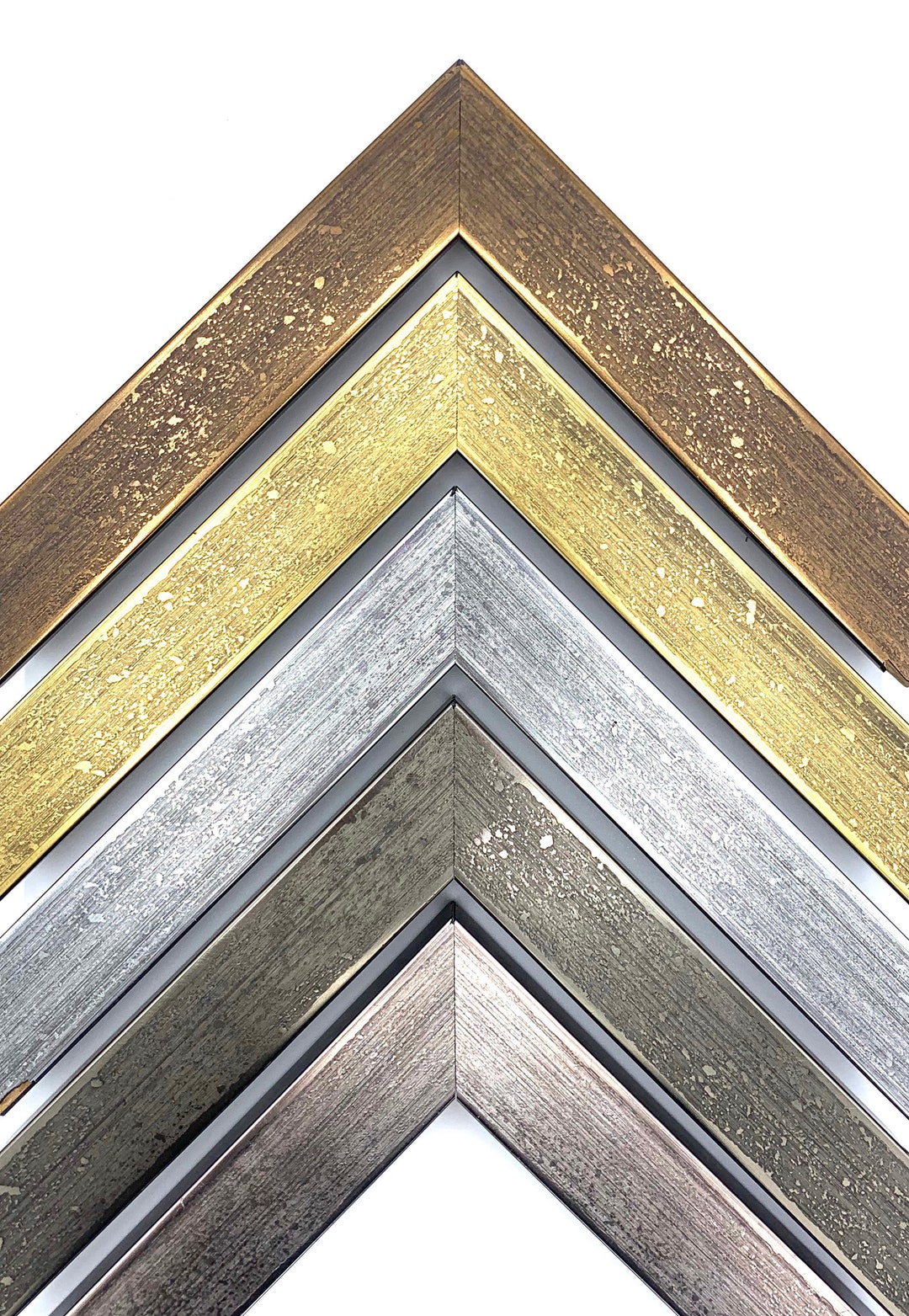Weathered Metallic Picture Frame Modern Picture Frames for - Etsy