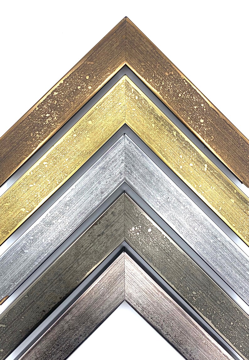 Weathered Metallic Picture Frame Modern Picture Frames for - Etsy