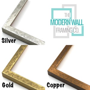 Steel Wood Metallic Picture Frame, Modern Custom Frames for Wall Art ...