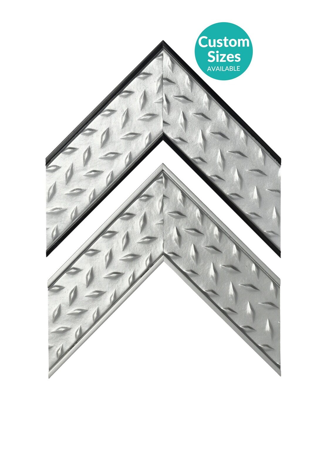 Diamond Plate Picture Frame, Industrial Custom Frames for Wall Art ...
