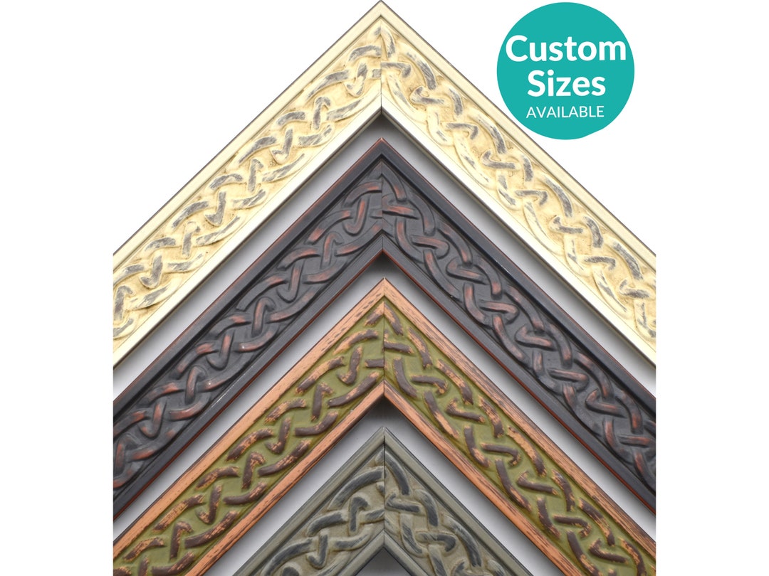 Rustic Celtic Knots Picture Frame, Antique Irish Custom Frames for Wall ...