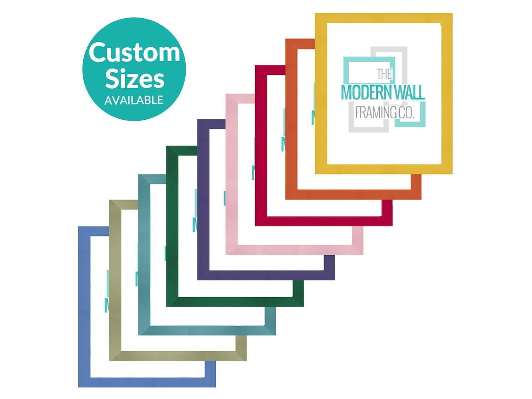 Colorful Modern Picture Frame UV Protective Acrylic Glass Ready to Hang ...