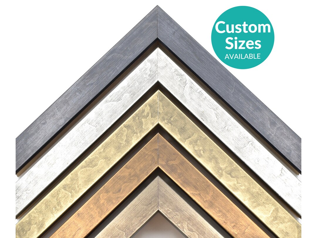 Steel Wood Metallic Picture Frame, Modern Custom Frames for Wall Art ...