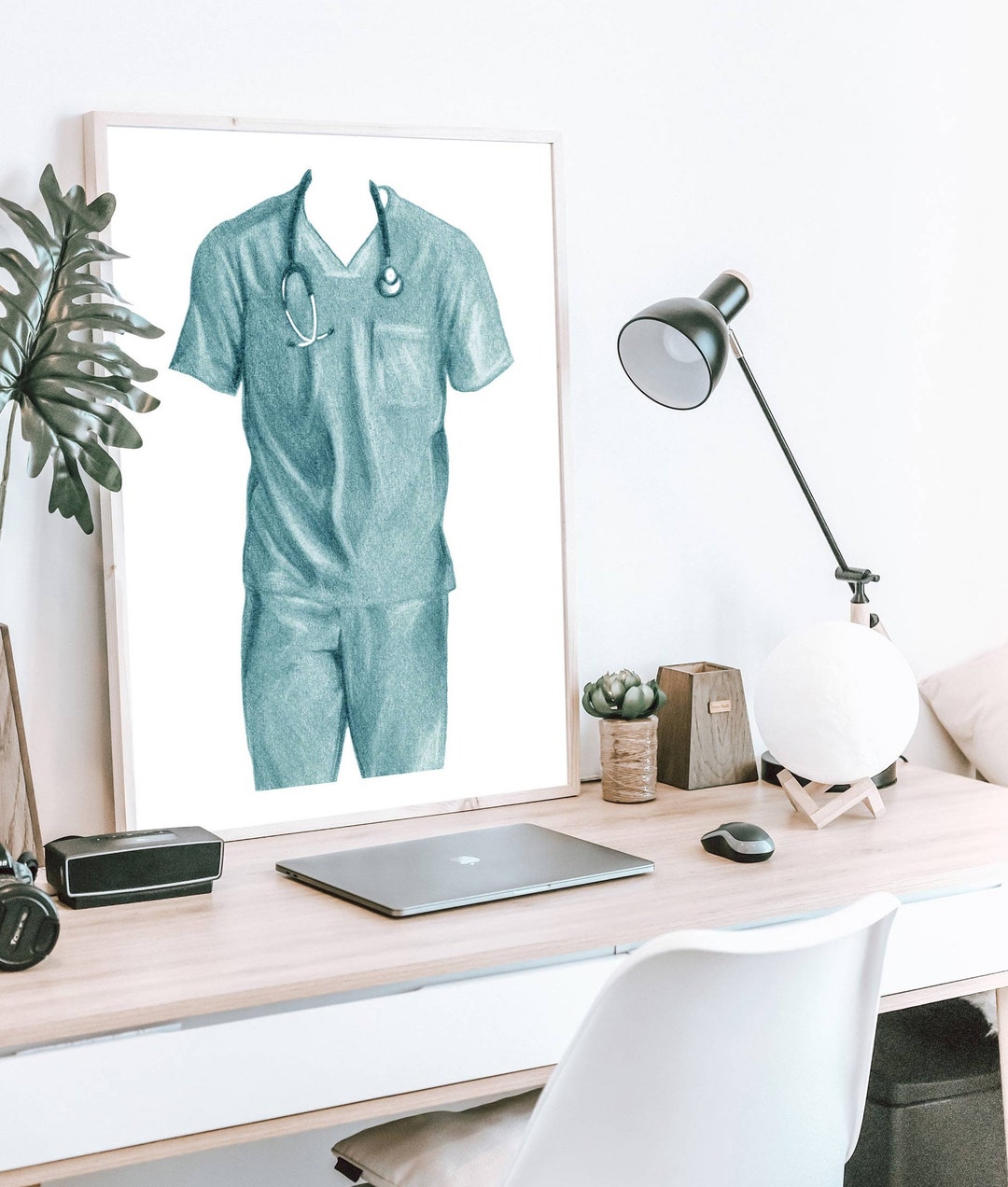 Scrubs Pencil Drawing - Biocreativearts - Prints for Doctors, Nurses ...