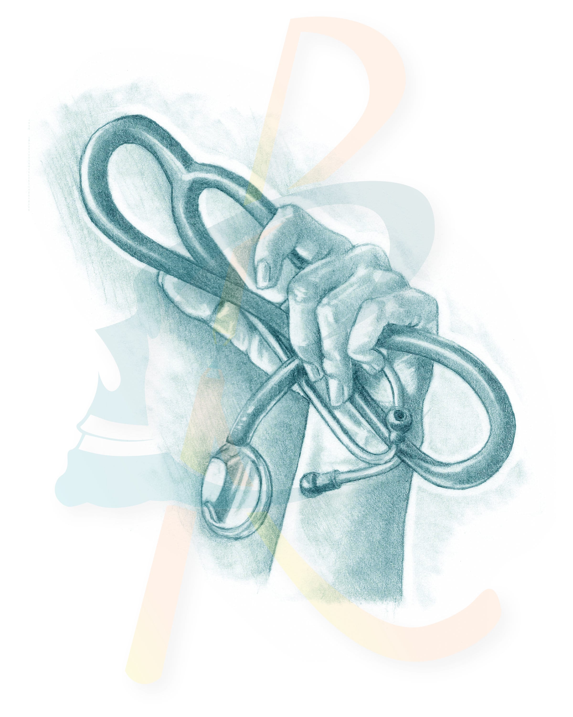 Stethescope Pencil Drawing - Biocreativearts - Prints for Doctors ...