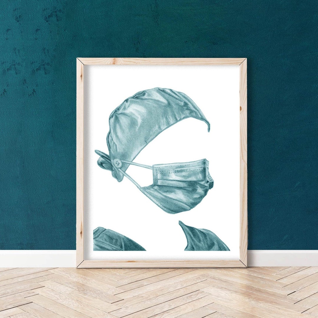 Suit up - Healthcare Attire Pencil Drawing - Biocreativearts - Prints ...