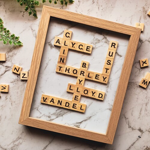 Scrabble Frame 32x32cm Personalised Gift Family Frame - Etsy Australia