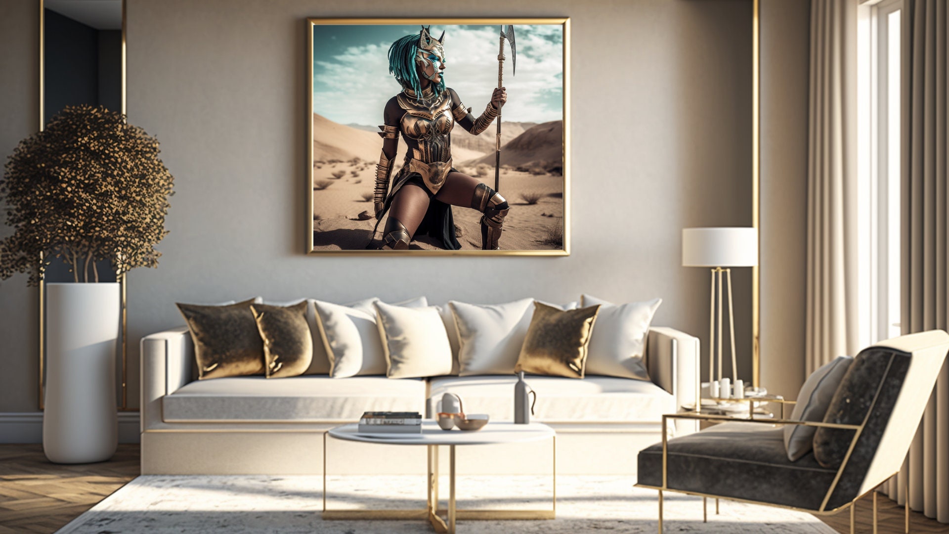 Stunning Egyptian Goddess - Cat Deity Bastet AI Artwork - Egyptian ...