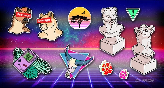Savannah Synthwave Sticker Sheet | Etsy