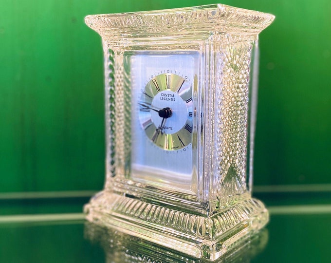 Vintage Crystal Clock, Crystal Legends by Godinger, Made in West ...