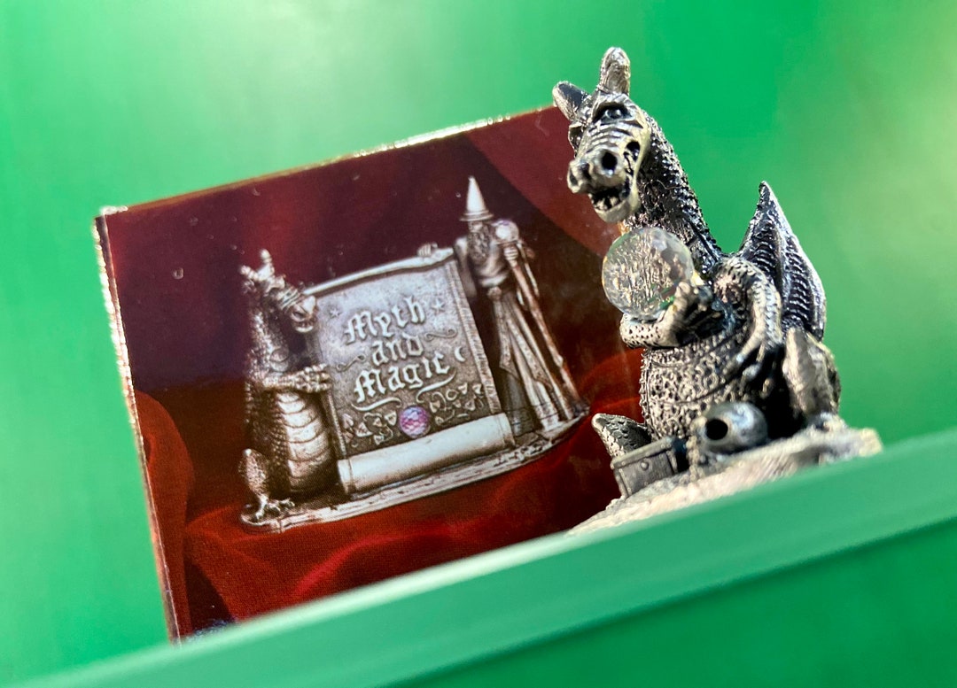 The Tudor Mint, Myth and Magic, Pewter and Crystal, Dragon Figurine ...