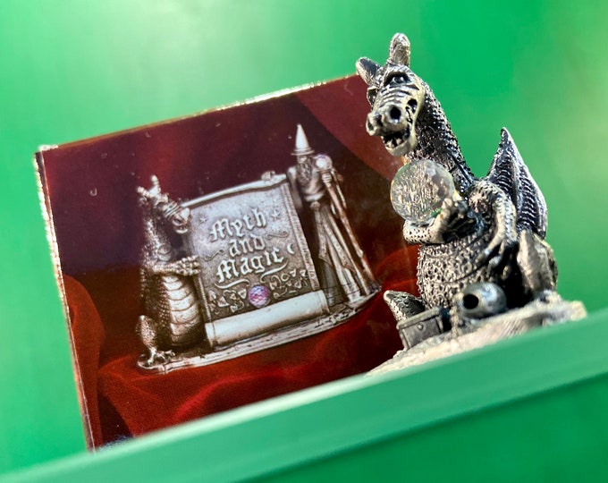 The Tudor Mint, Myth and Magic, Pewter and Crystal, Dragon Figurine ...