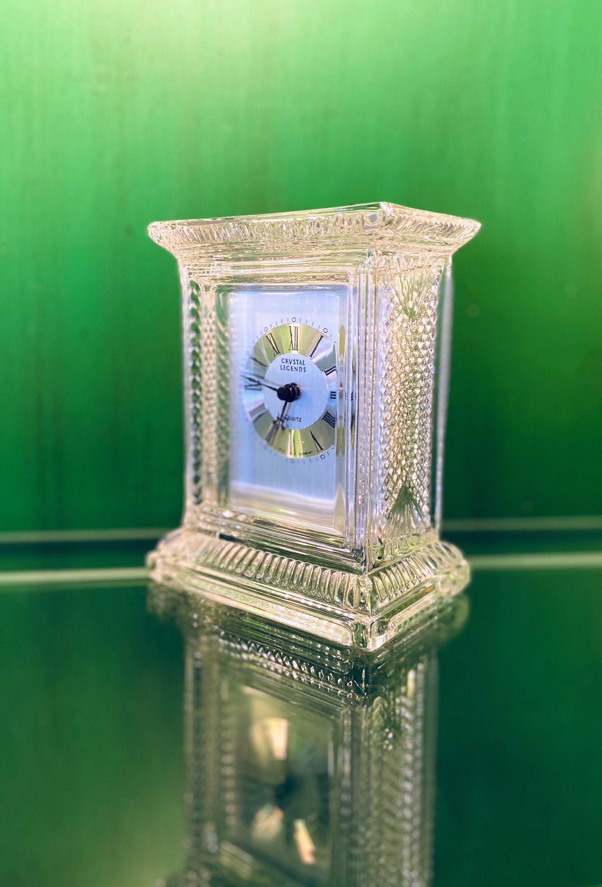 Vintage Crystal Clock Crystal Legends by Godinger Made in | Etsy