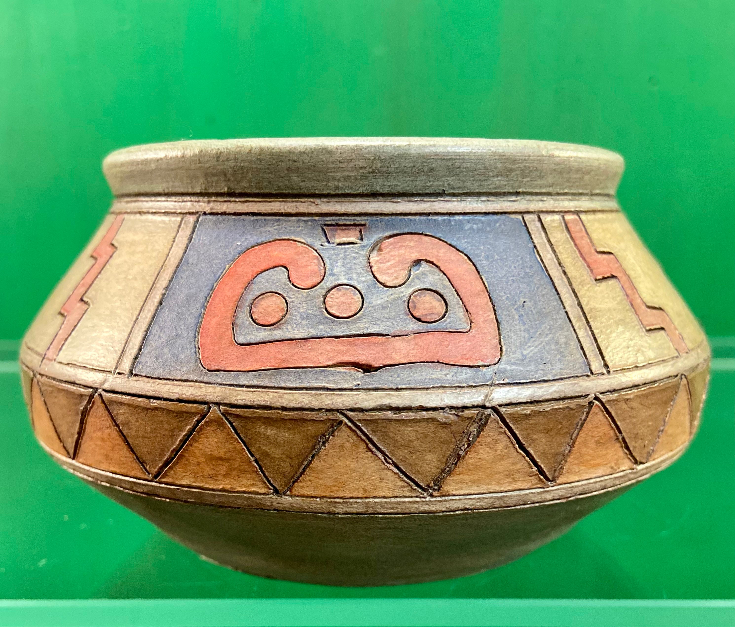 Vintage Brazil Art Ceramic, Pottery Pot, Southwest Bowl Vintage, Native ...