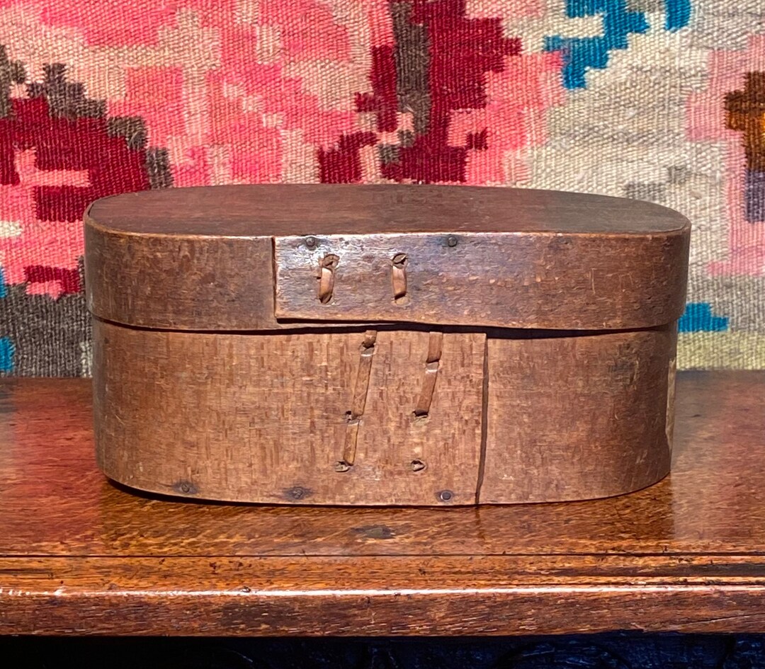 Antique Oval Wooden Cheese Box, Antique Primitive Pantry Box, Bentwood ...