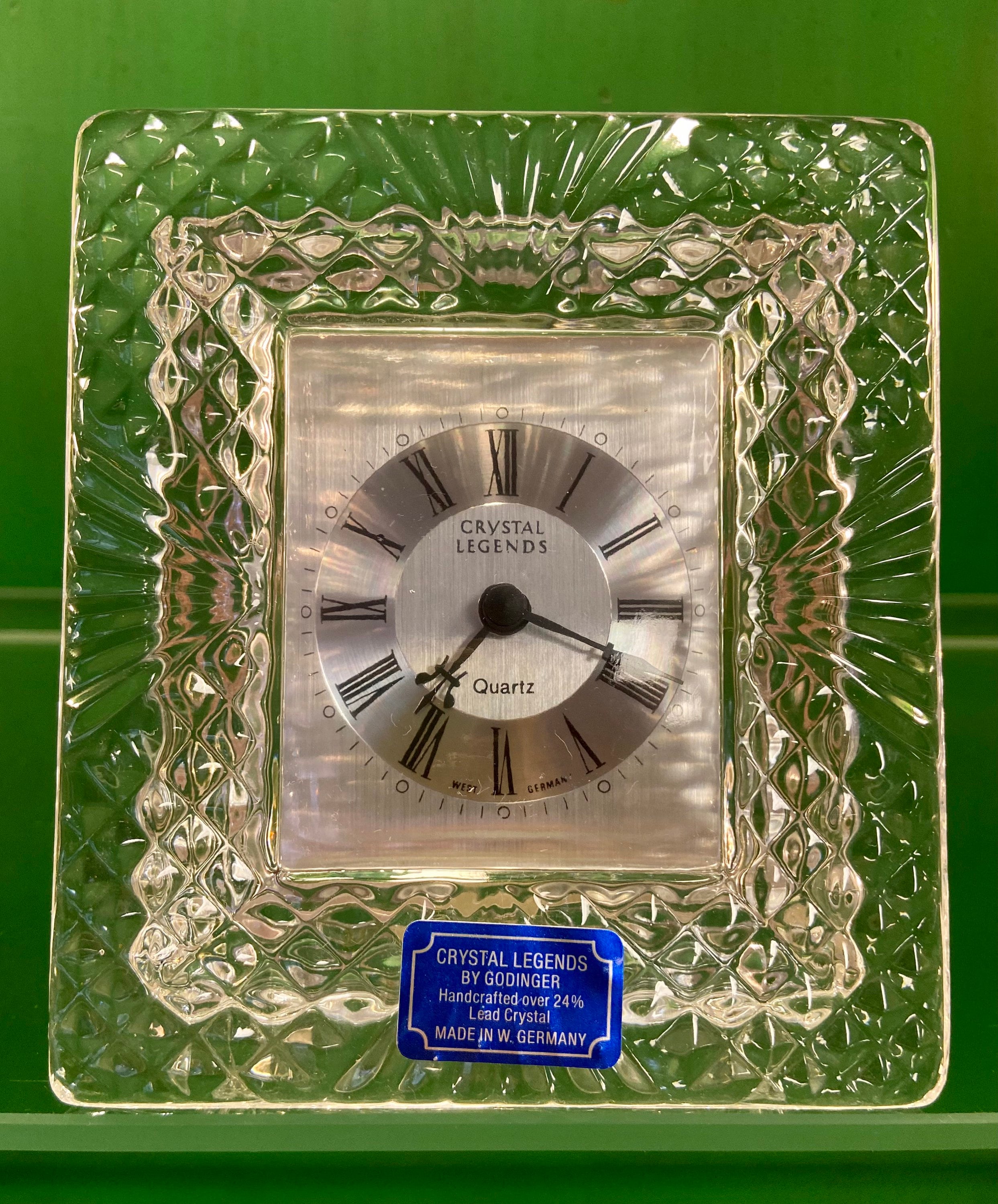 Vintage Crystal Clock Crystal Legends by Godinger Full Lead - Etsy