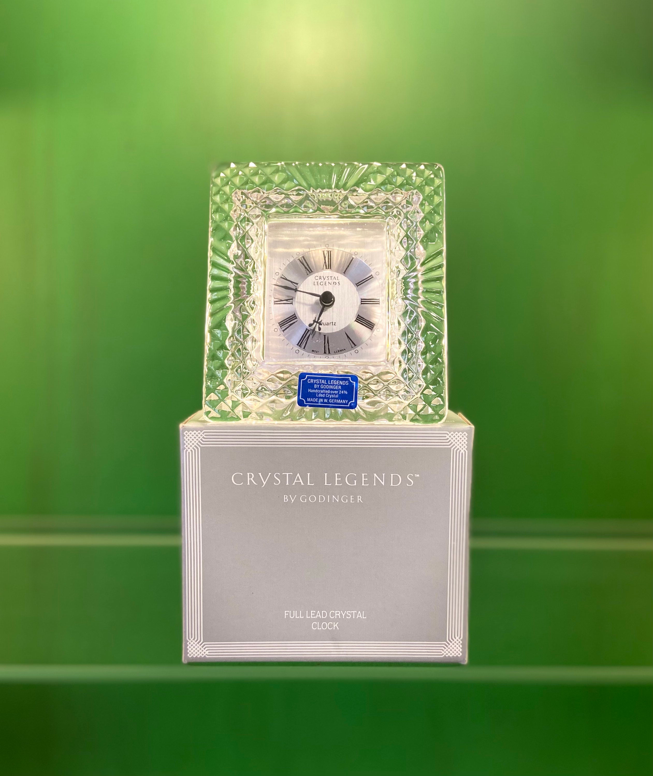 Vintage Crystal Clock Crystal Legends by Godinger Full Lead - Etsy