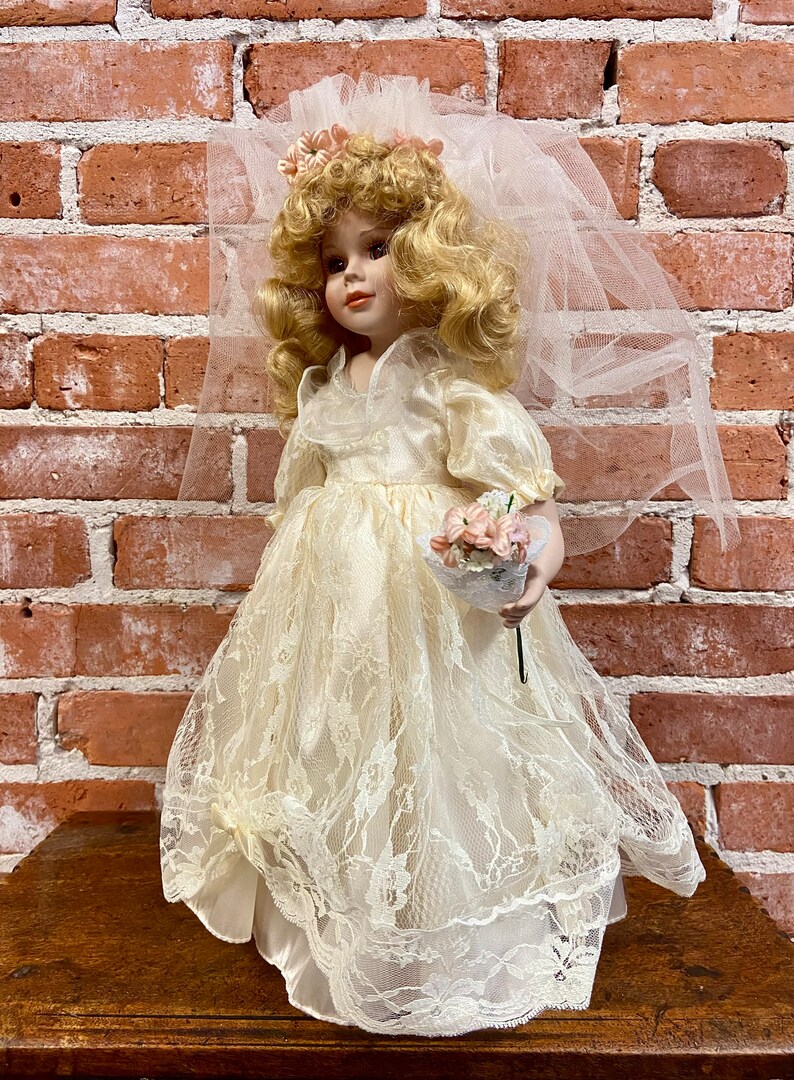 Porcelain Collectors Wedding Doll Vintage Dolls Bride - Etsy
