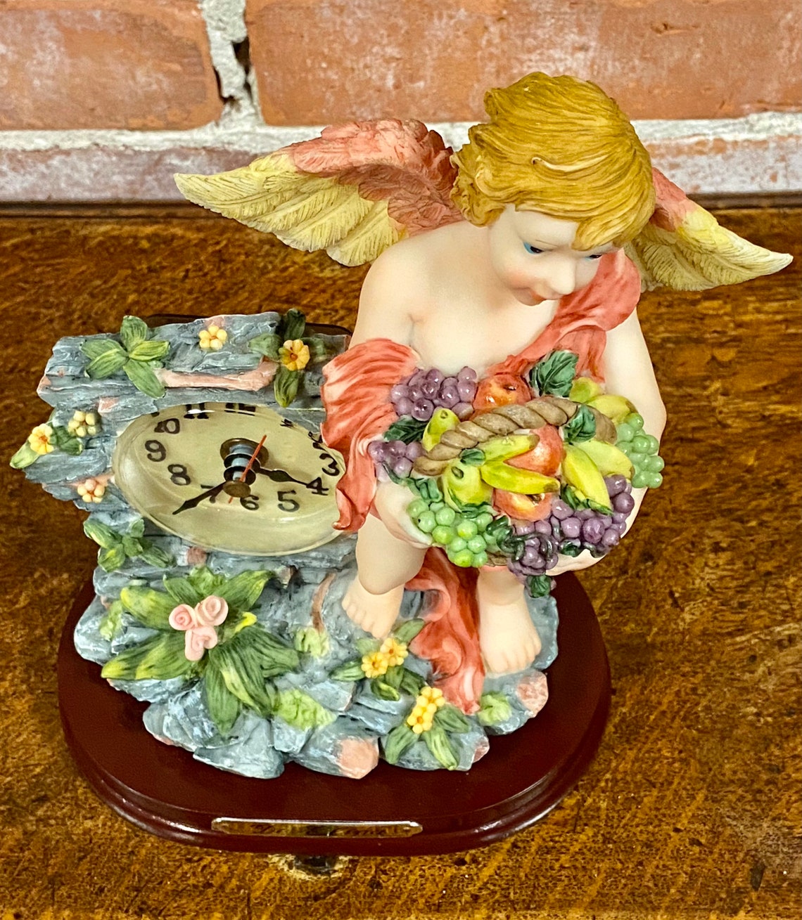 Vintage Angel Figurine Clock Vintage De Elina Cherub Angel - Etsy