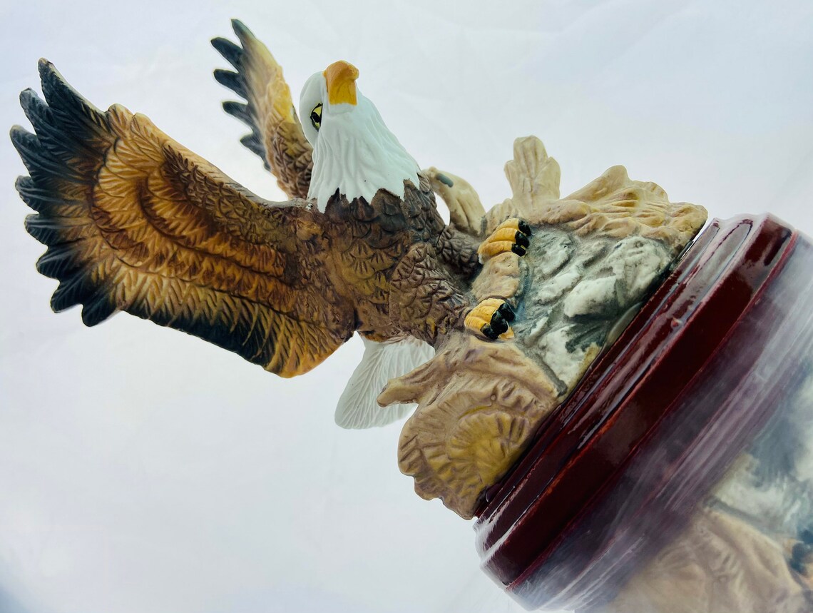 Vintage Porcelain Eagle Hand Painted American Bald Eagle | Etsy