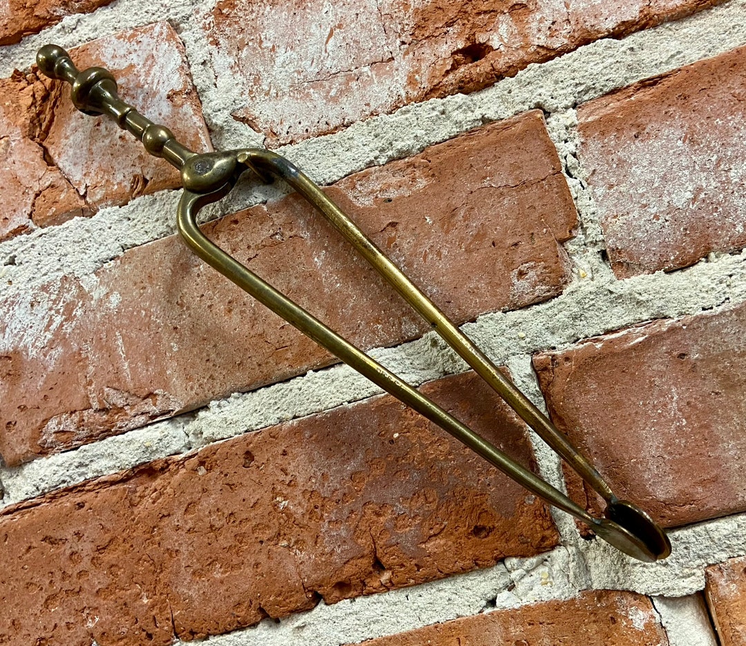 Dutch 19th Century Antique, Brass Fire Tool, Coal Tong, Antique 19th ...
