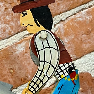 Vintage Cowboy Metal Balancing Toy, Retro Balance Figure Metal Toy ...