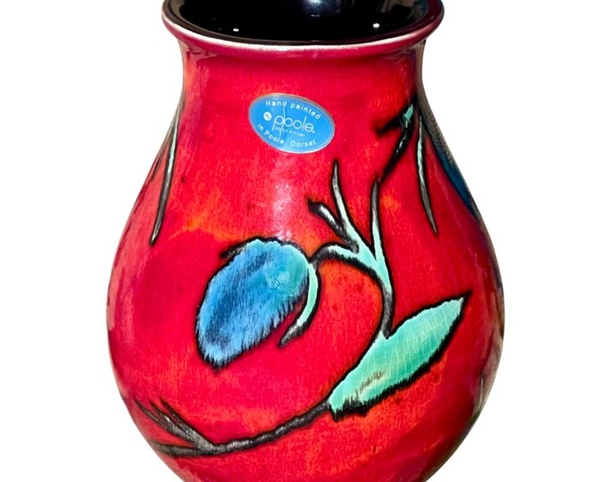 Vintage Poole Pottery Himalayan Poppy Vase: Hand-painted Ceramic Art - Etsy