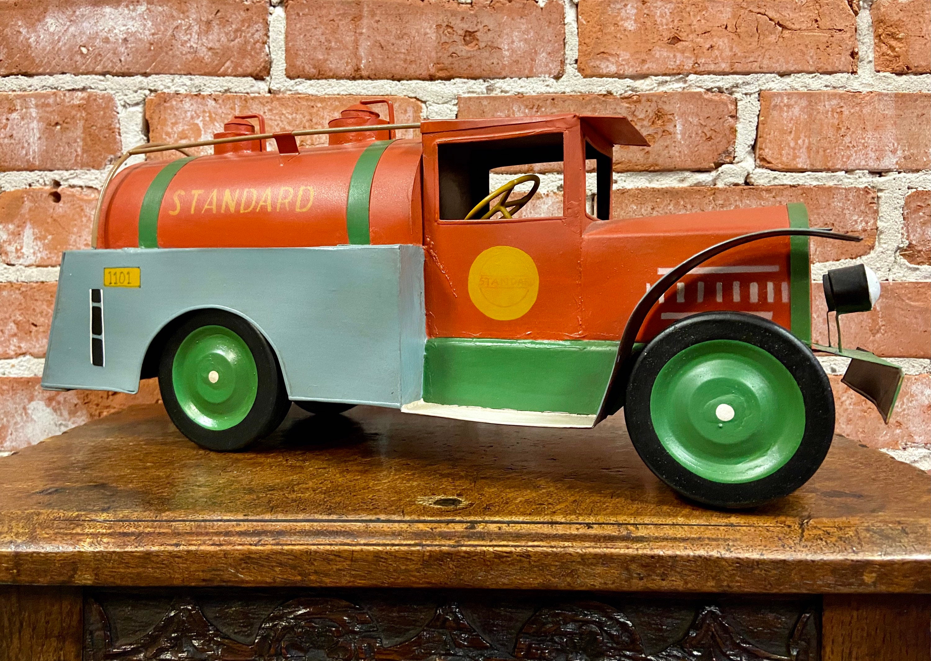 Vintage Tin Toy Tanker Truck Vintage Standard Oil Toy Truck | Etsy