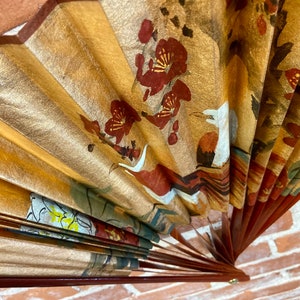Vintage Oriental Wall Fan Art Asian Wall Hanging Fan - Etsy
