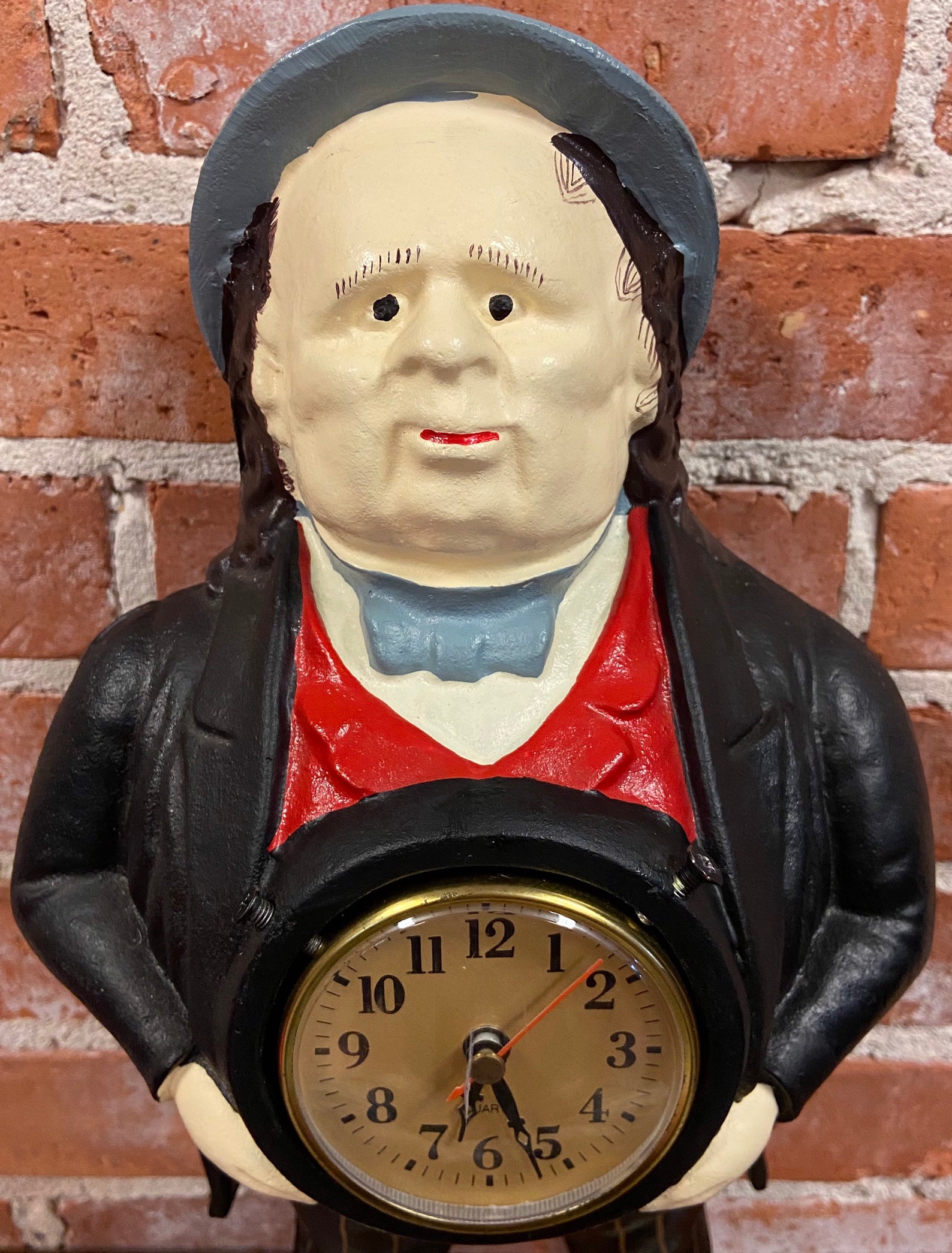 Vintage Cast Iron John Bull Clock Hand Painted Cast Iron - Etsy