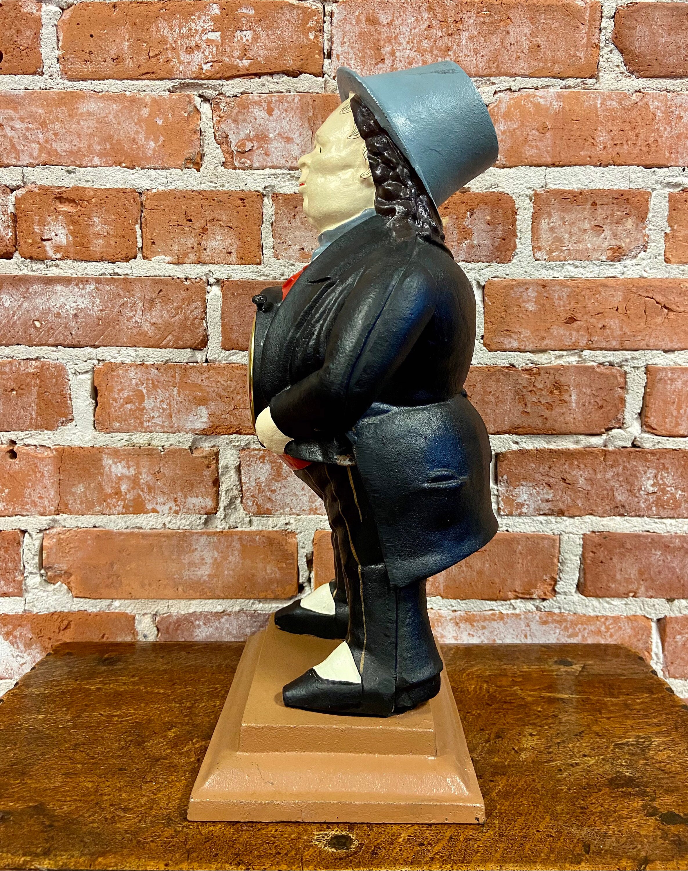 Vintage Cast Iron John Bull Clock Hand Painted Cast Iron | Etsy