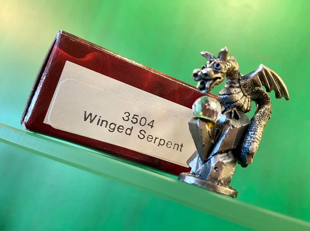 Tudor Mint Myth and Magic Pewter Winged Serpent Figurine With Crystal ...