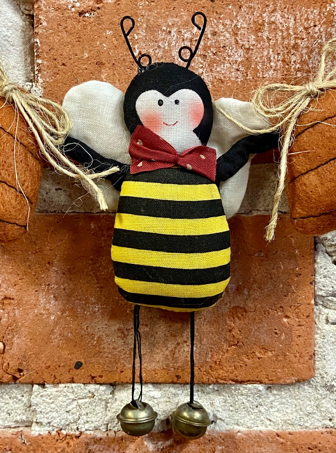 Vintage Hanging Honey Bee Decor 5 Hanging Bees on Twine | Etsy