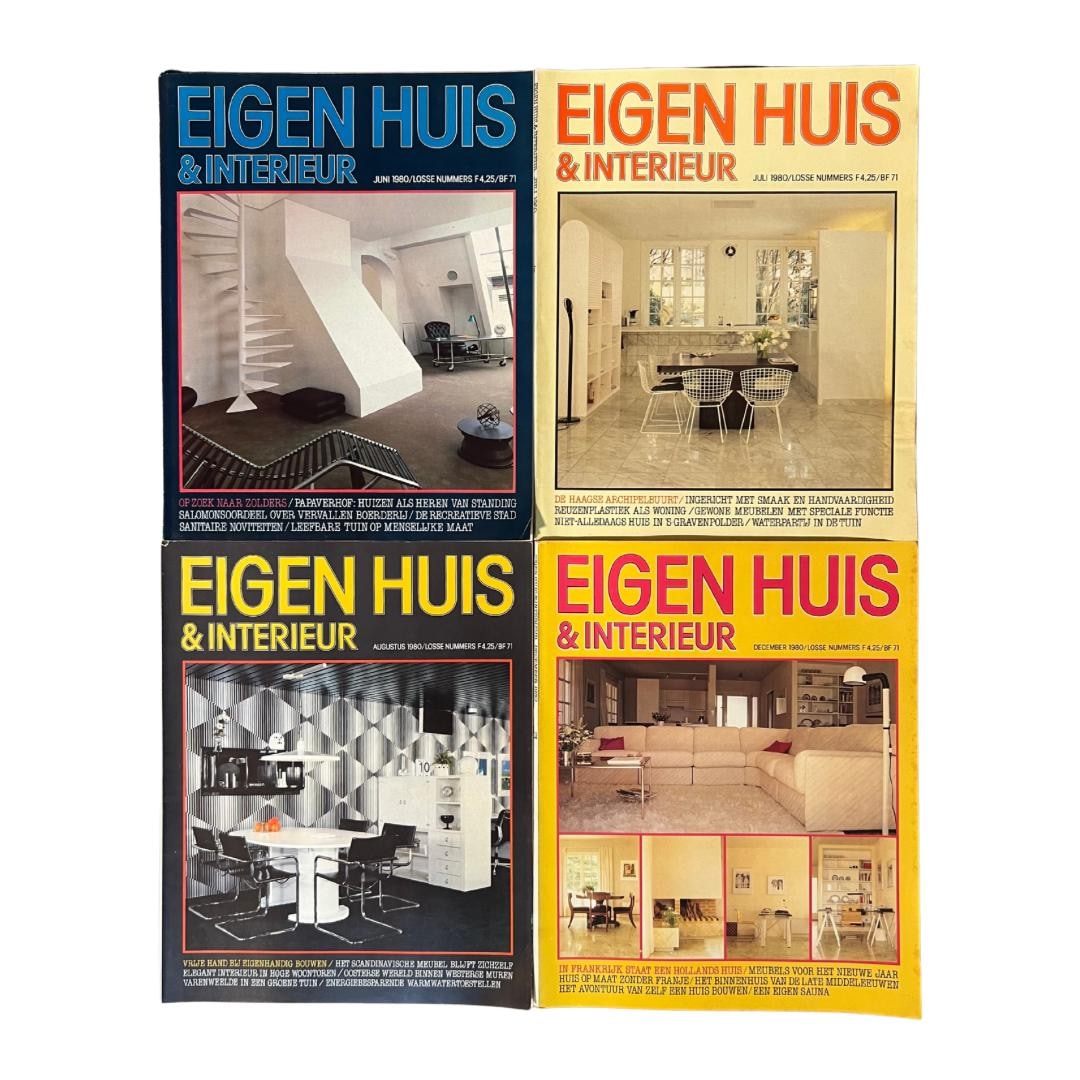 Lot of 4 Vintage 1980 Dutch Interior Design Magazines, Eigen Huis ...