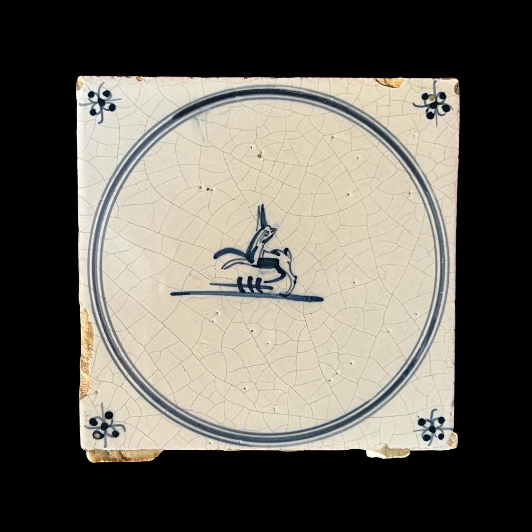 18th Century Dutch Delft Tile: Springer Antique Hand-painted Dutch ...